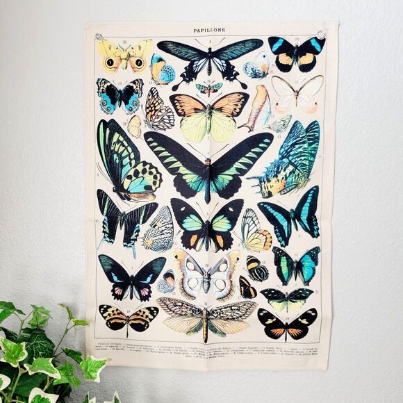 Accents | Tapestry Vintage Style Butterflies Wall Decor Botanical ...